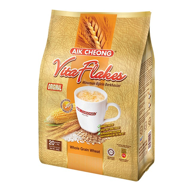 AIK CHEONG Vita Flakes Original 600g (20s x 30g) | Lazada