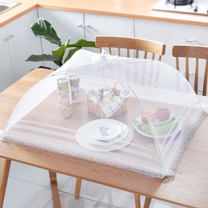 Kitchen Food Cover Foldable Mesh Anti-Mosquito Cover Picnic Mesh ...