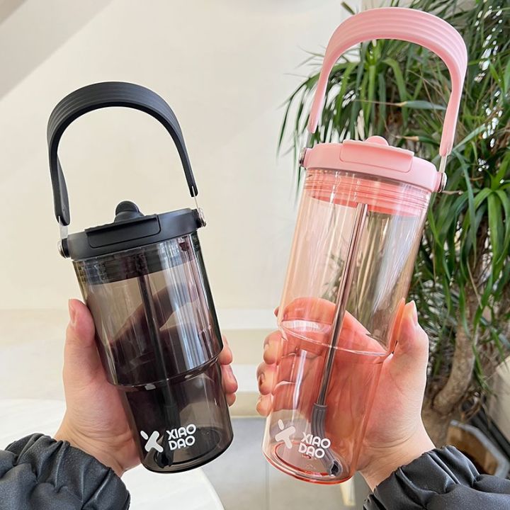 [ 600ml / 900ml ] Ins Style Water Bottle Drinking Botol Air Bekas Air Botol Minuman Viral ...