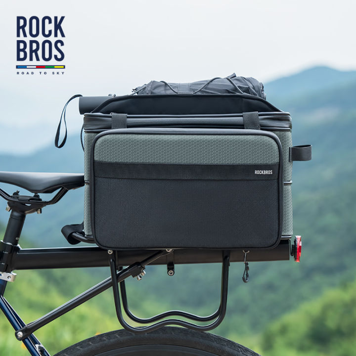 【ROAD TO SKY】ROCKBROS Bicycle Rear Bag MTB Trave Big Capacity Rack Bag ...