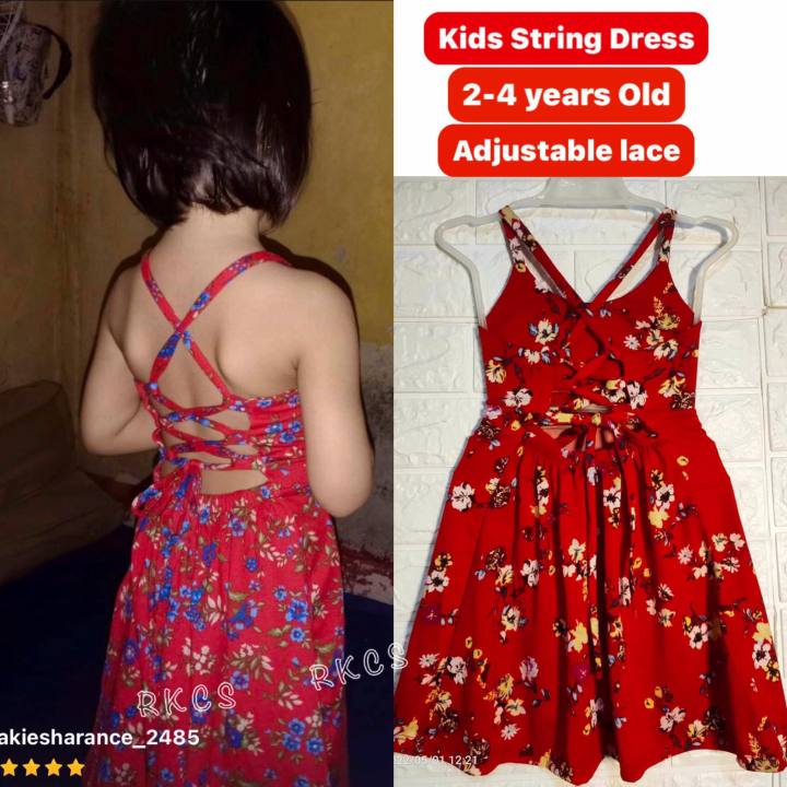 Kids String Dress Adjustable Lace (2-3 years old) | Lazada PH