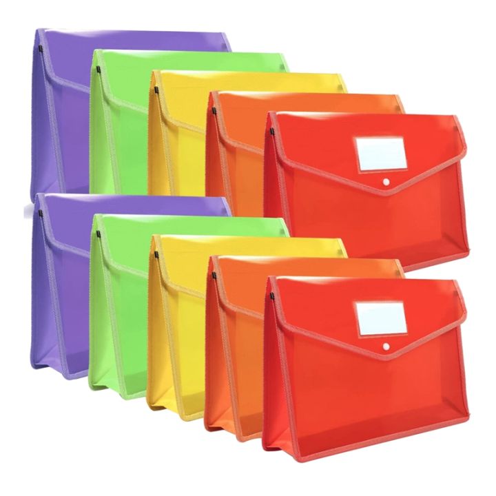 HardyBbly-10-Pack Plastic Folder Legal Size Expandable Document Folder ...