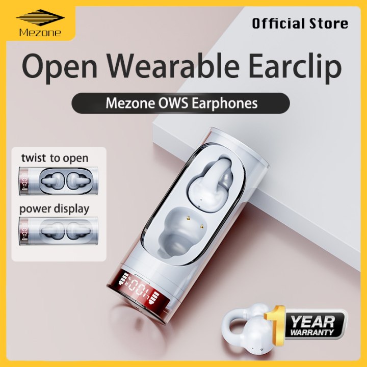 เปิดหูฟังที่สวมใส่ได้ Mezone OWS หูฟัง 5.3 หูฟังบลูทู ธ แสดงพลังงานหู ...
