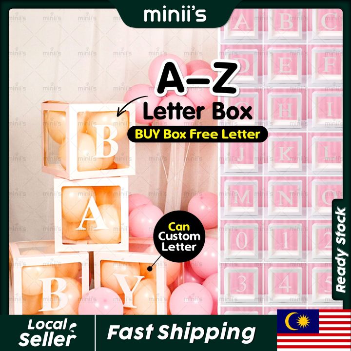 Miniis 30x30CM Custom DIY Transparent Balloon White Boxes Party ...