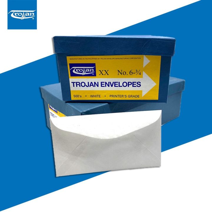 Trojan 6-3/4 2X Local Short Letter Envelope 500's | Lazada PH