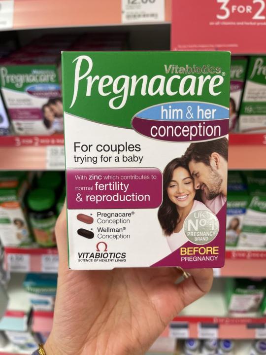 Uk Pregnacare Men's And Women's Pre-Pregnancy Folate Pregnancy ...