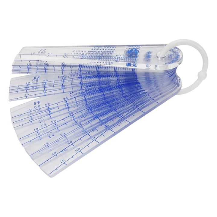 (PGJI) Plastic Feeler Gauge 0.05mm to 3mm Metric -Measuring Tool 21 ...