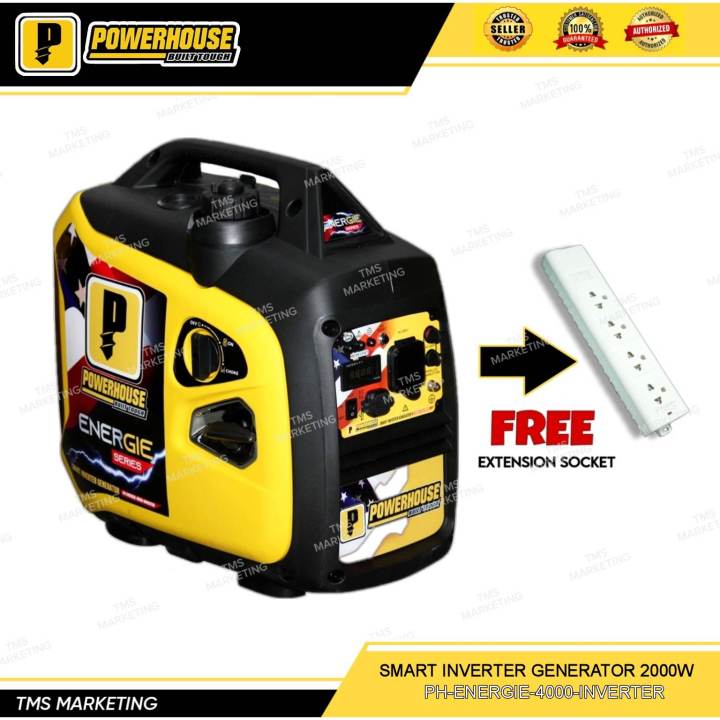 POWERHOUSE 2000W Smart Inverter Gasoline Generator PH-ENERGIE-4000 ...