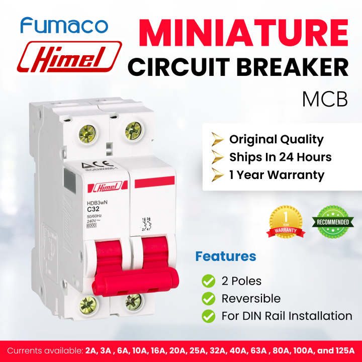 Himel Miniature Circuit Breaker Himel MCB 125A 2 Poles 2P Best Breaker ...