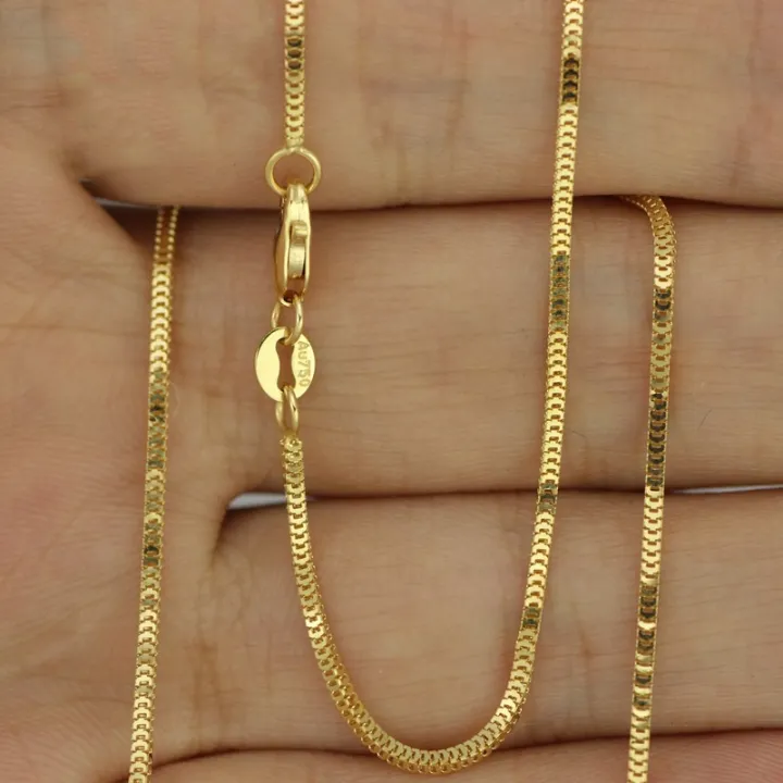 Original Pure Ang 18K Saudi Gold Pawnable Necklace for Women Sale Lucky ...