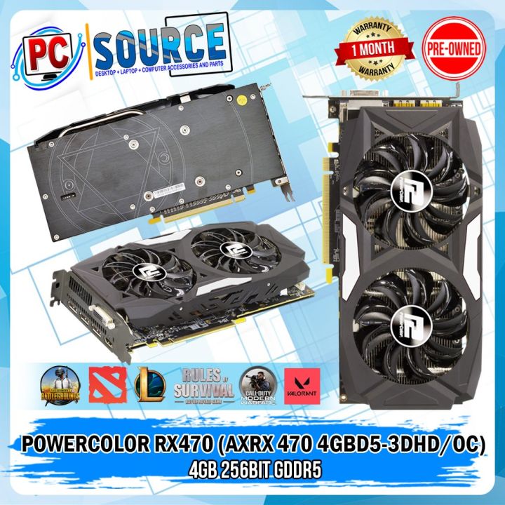 Powercolor Radeon RX470 (AXRX 470 4GBD5-3DHD/OC) 4GB 256bit GDDR5 ...