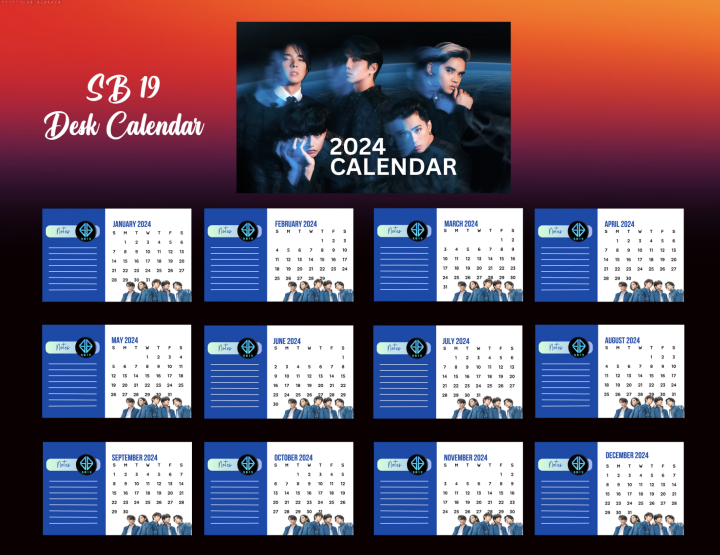 DESKTOP CALENDAR 2024 SB19, BTS ETC | Lazada PH