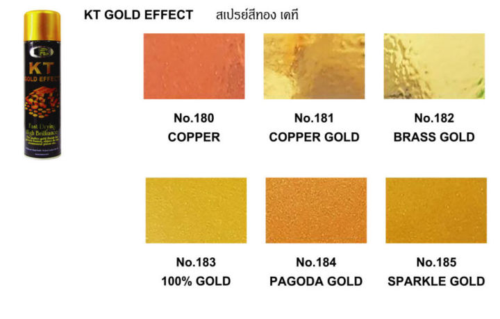 สเปรย์โครเมี่ยม สีทอง บอสนี่ Bosny บอสนี่ GOLD KT EFFEKT 180 181 182 ...