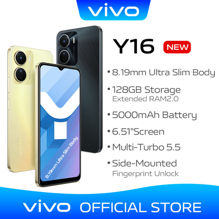 vivo Y16 cellphone 64/128GB ROM mobile phone 5000mAh Battery gaming ...