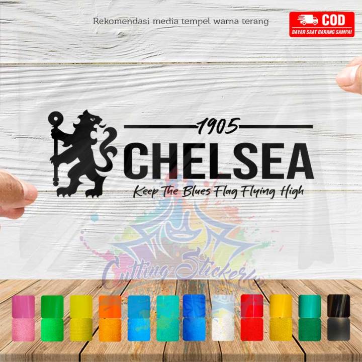 Cutting Stiker Chelsea 1905 Variasi Motor Mobil Sticker Nyala Visor ...
