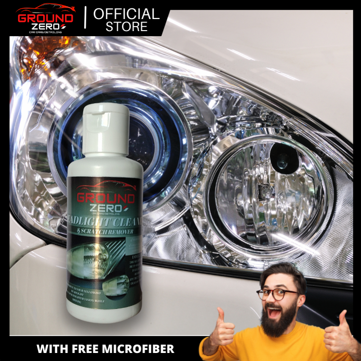 Ground Zero Headlight Cleaner and Scratch remover 60ML yellowish headlight for car headlight ...