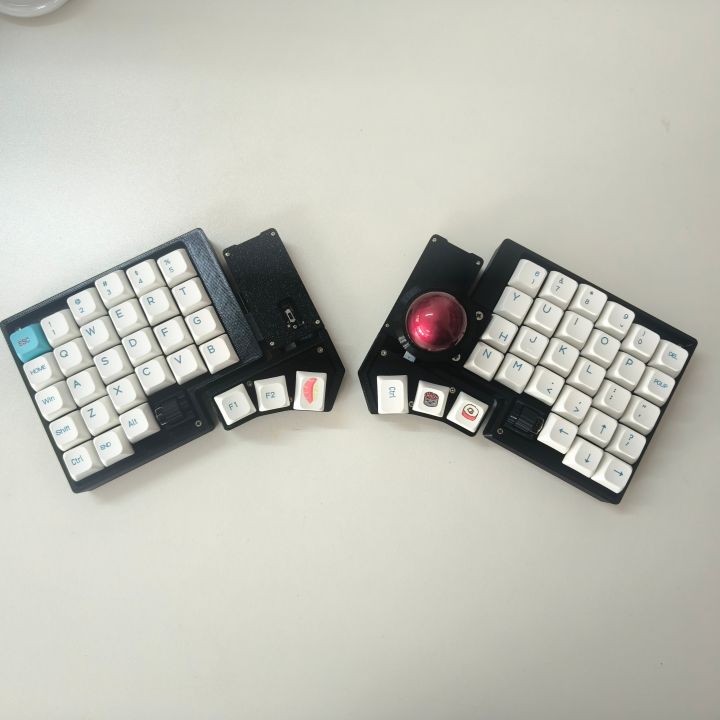 Wireless Bluetooth CSK CCK-BALL Split Keyboard Trackball Dual-mode ZMK ...