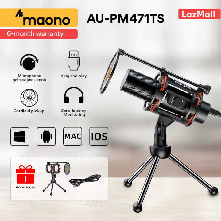 MAONO PM471TS Professional Portable All In One Condenser Microphone ...