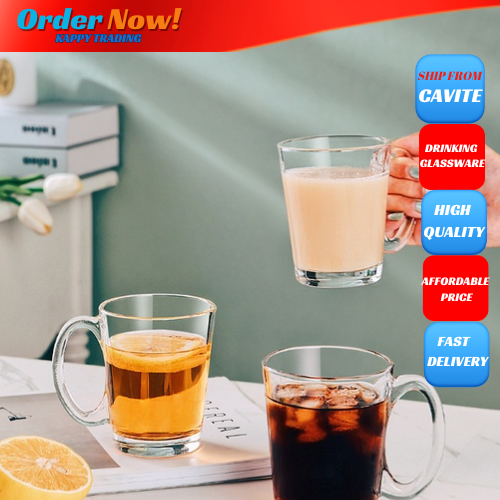 DELISOGA Best Seller Deli Glassware Drinking Mug Set 6pcs Clear Glass ...