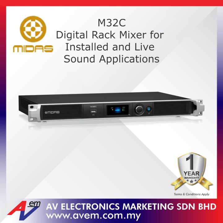 MIDAS M32C Digital Rack Mixer for Installed and Live Sound Applications ...