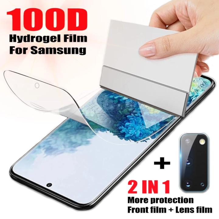 2 In 1 100D Hydrogel Film For iPhone 13 Pro Max 6 6s 7 8 Plus SE 2020 ...