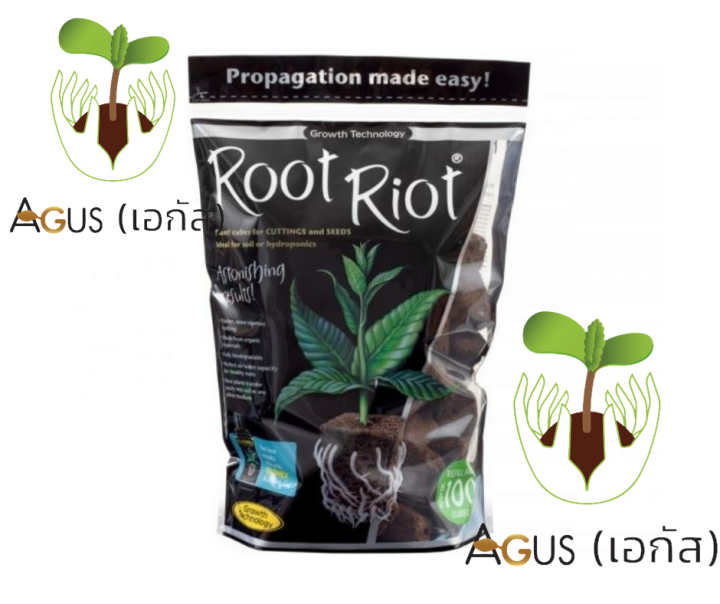 Root Riot แบบ ถุง original package ขนาด 100 ชิ้น (100 cubes) ปักชำ เพาะ ...