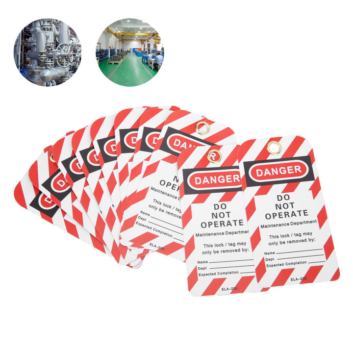 10PCS Lockout Tag Tagout Kit Safety Warning Hasps Danger Do Not Operate ...