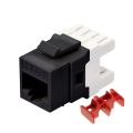BELDEN Cat6 Information Outlet AX101321 Black/White i/o Keyconnect ...