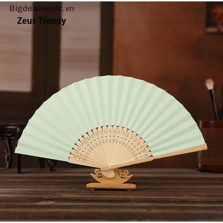 QIAN TI ZI BEVN DIY Chinese folding fan Classic bamboo folding fan HOT ...