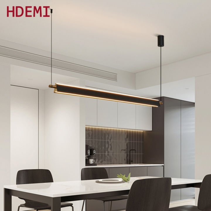 Dining Room Pendant Light LED Open Kitchen Hanging Lamp LED Long Strip ...