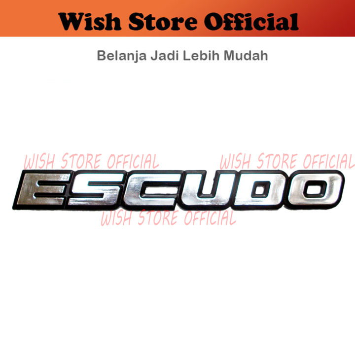 [PCS] Emblem / Car Logo / Sticker / Lambang Mobil Tulisan ESCUDO | Lazada Indonesia