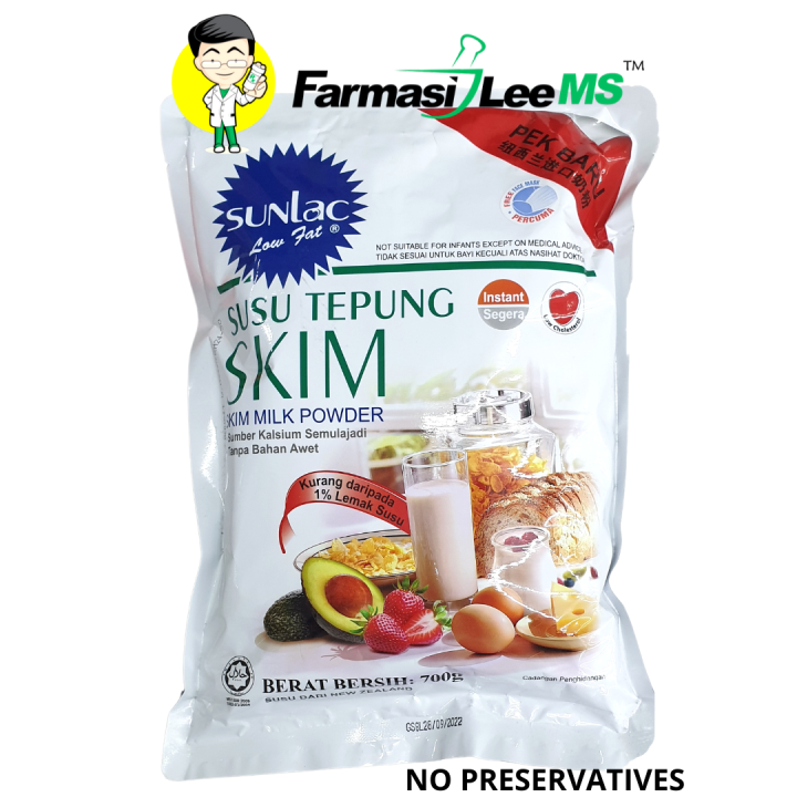 Sunlac Skim Milk Powder 700g (Exp 03/2026)New Packing Low Fat Milk | Lazada