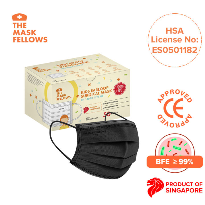 The Mask Fellows Made in Singapore Kids Earloop EN Type IIR Surgical ...