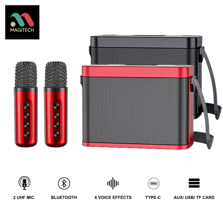 Handheld Wireless KTV Karaoke Machine with Dual Microphone Mobile ...