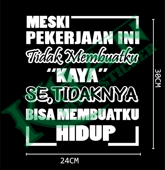 cutting stiker murah stiker mobil tulisan kata-kata unik lucu keren ...