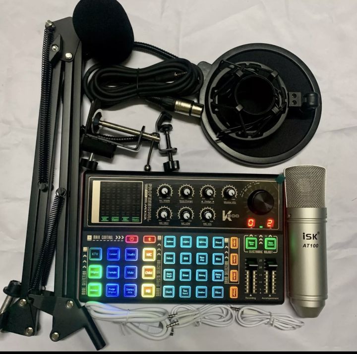 Mic Thu Âm Micro Livestream Trọn Bộ Soundcard K300 & Mic ISK AT100 Đầy ...