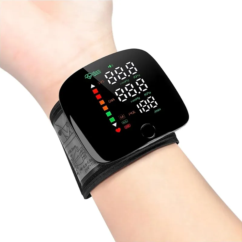 Portable Monitor BP Digital Blood Pressure Rechargeable Wrist High ...