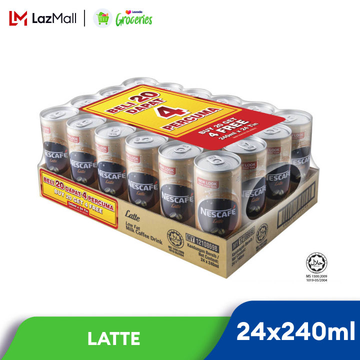 [CARTON] NESCAFE Latte Can 24x240ml PR20+4 | Lazada