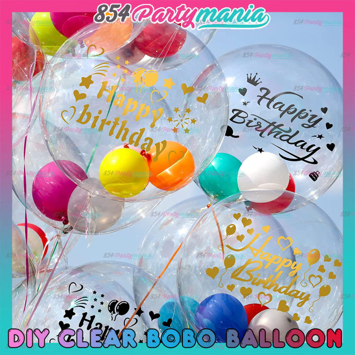 1pcs Clear Balloons and DIY STICKERS for Bubble Balloons Transparent ...