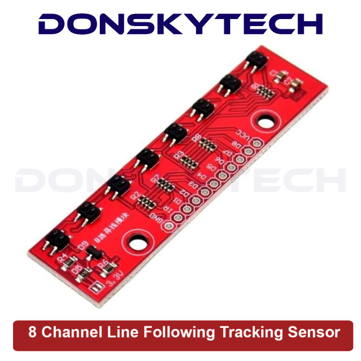 8 Channel Line Following Tracking Sensor Eight Channel Line Follower Infrared Detection Sensor ...