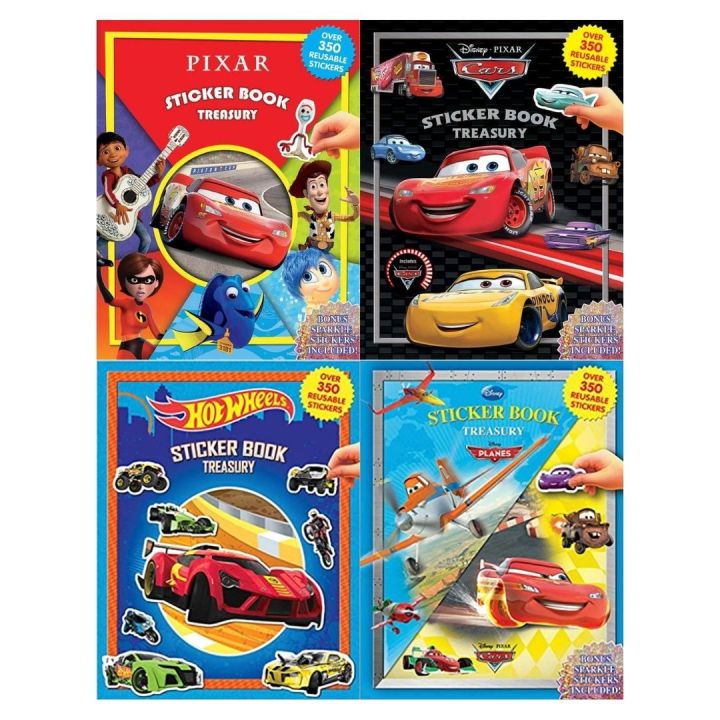 Sticker Book Treasury : Disney Cars 3/Mattel Hot Wheels/Disney Pixar ...