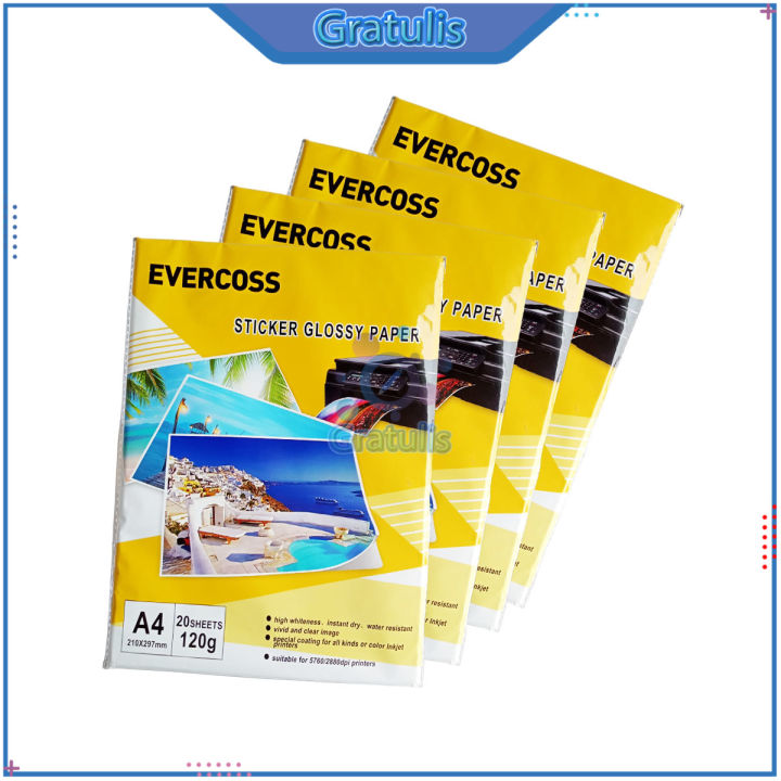 KERTAS STIKER WATERPOOF EVERCOSS 120 GSM / STIKER PRINT ANTI AIR 20 ...