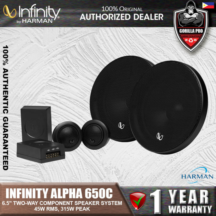 Infinity Alpha 650C 6.5" Two-Way Component Speaker System | New Model ...