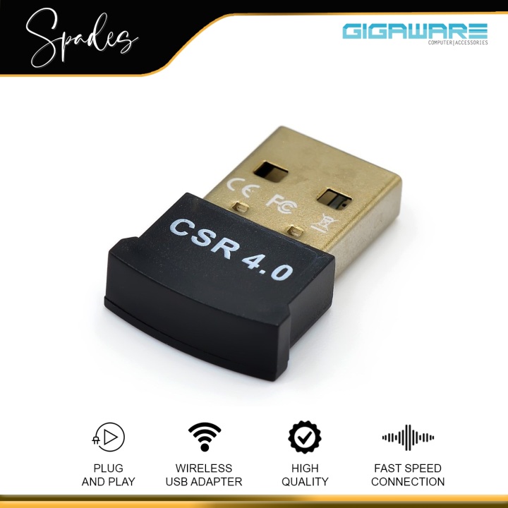 Gigaware USB Dongle CSR 4.0 Plug and Play for Laptop BT Mobile PDA ...