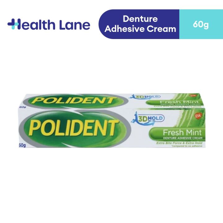 Polident Fresh Mint Denture Adhesive Cream 60g | Lazada PH