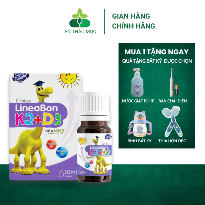 LineaBon K2+D3.Bổ Sung Vitamin K2D3 Tăng Cường Hấp Thu Canxi Tối Đa Trẻ ...