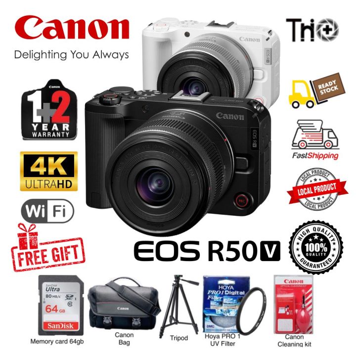 (Canon Malaysia) Canon EOS R50 V R50V Mirrorless Camera 24.2MP APS-C ...
