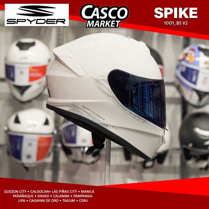 SPYDER SPIKE2 (VERSION2) FULL FACE SINGLE VISOR MOTORCYCLE HELMET (WITH ...