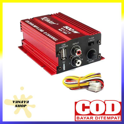 Power Amplifier Mobil Car Speaker power audio mobil 2 channel Stereo ...