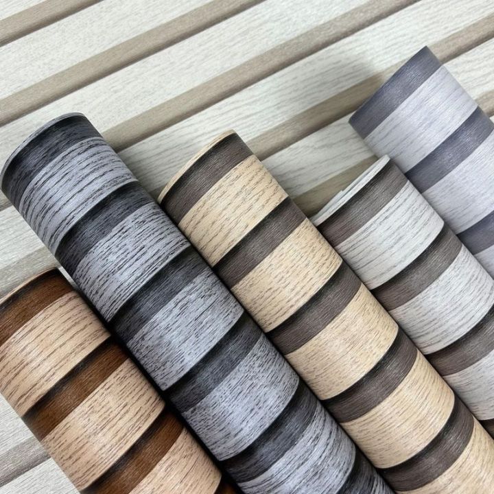 3D Wood stripes Wallpaper PVC Self Adhesive Waterproof Sticker home ...